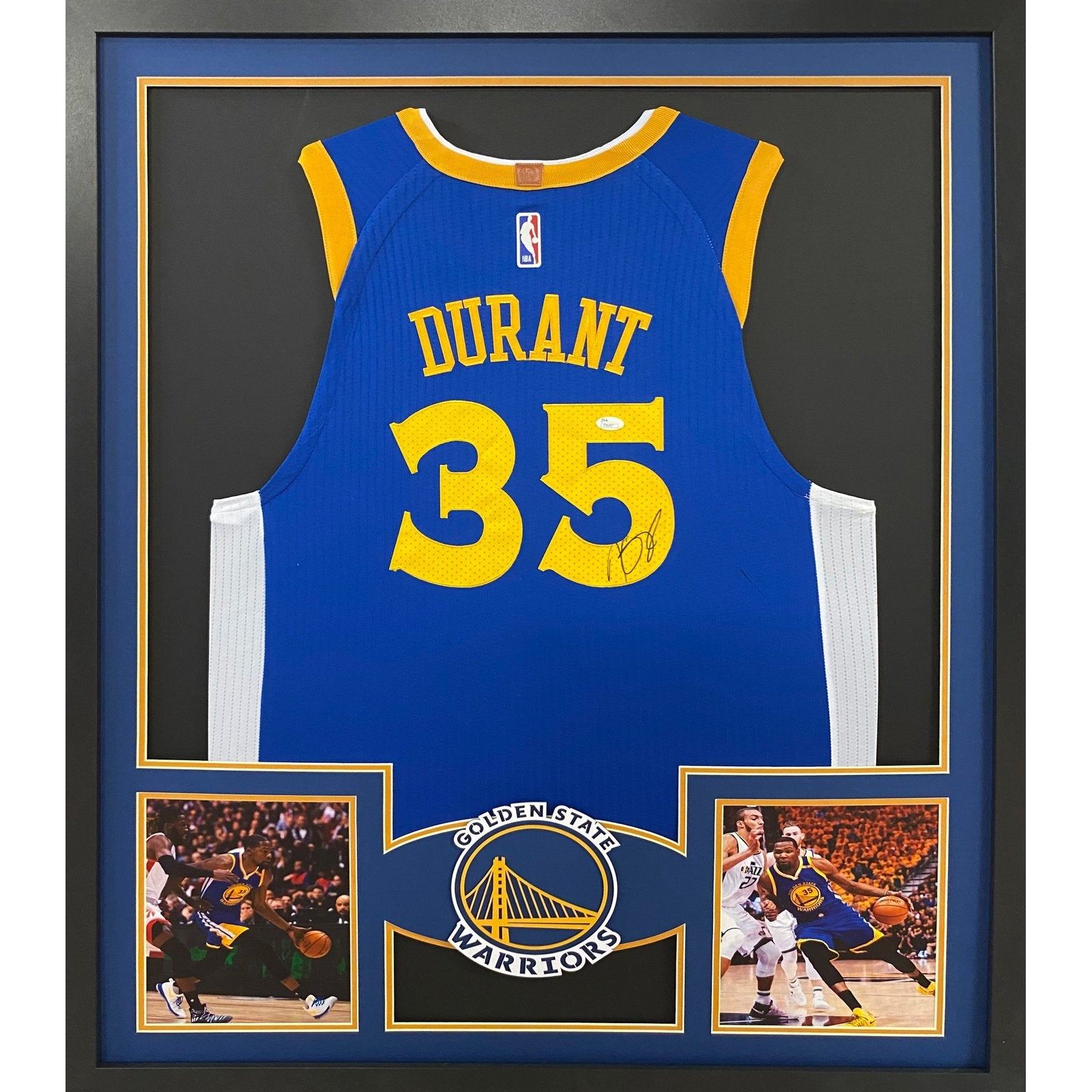 Kevin Durant Framed Signed Jersey Autographed Golden State Warriors JS
