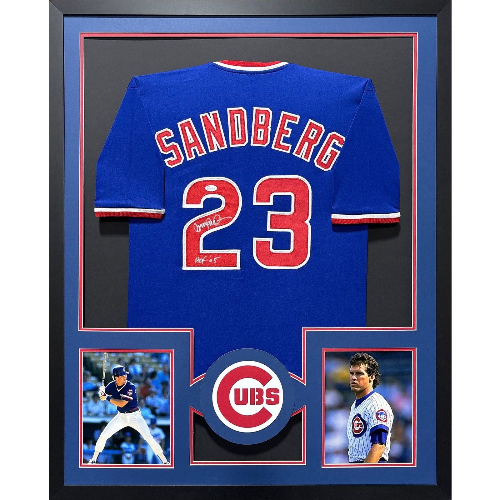 Ryne Sandberg Framed Signed Jersey JSA COA Autographed Chicago Cubs